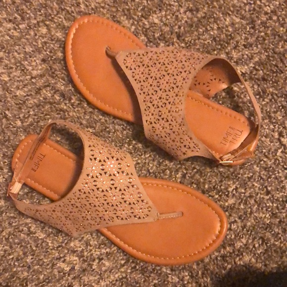 Time and Tru | Shoes | Gem Studded Sandals | Poshmark